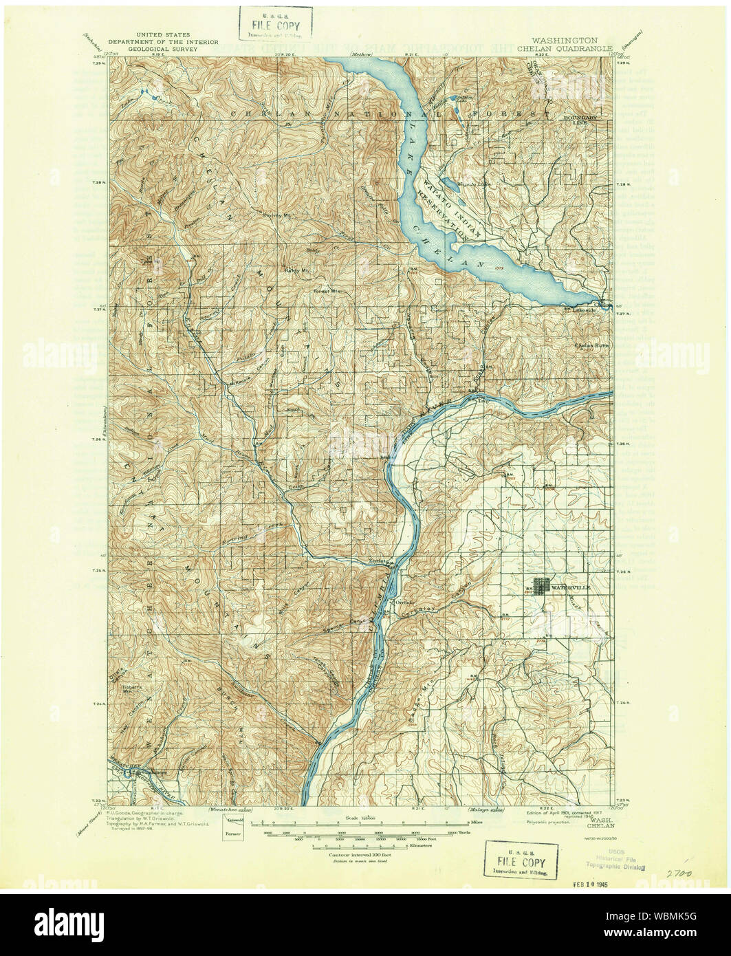 Map of chelan hi-res stock photography and images - Alamy