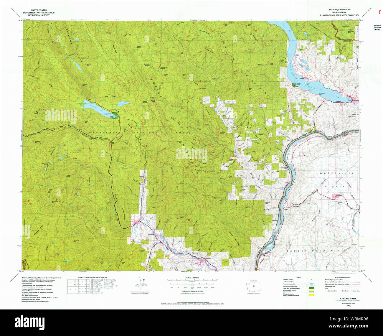 Chelan washington state map hi-res stock photography and images - Alamy