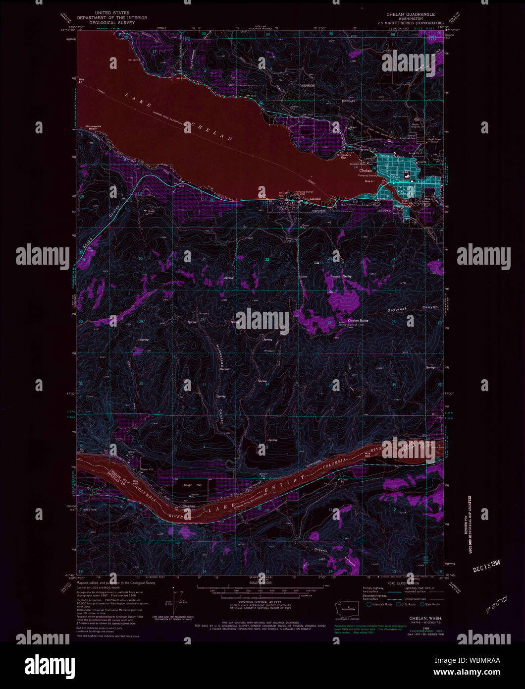 Chelan washington state map hi-res stock photography and images - Alamy