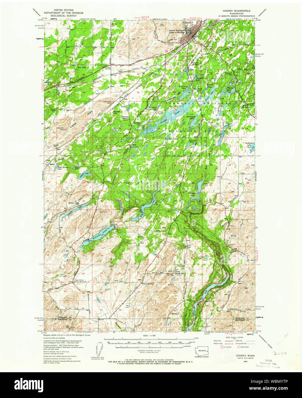 Cheney washington map hi-res stock photography and images - Alamy