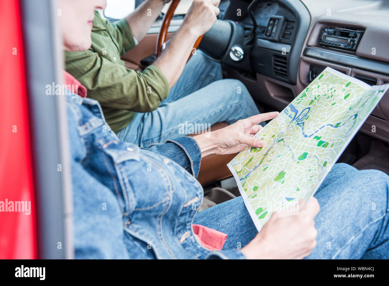 Map in car hi-res stock photography and images - Alamy