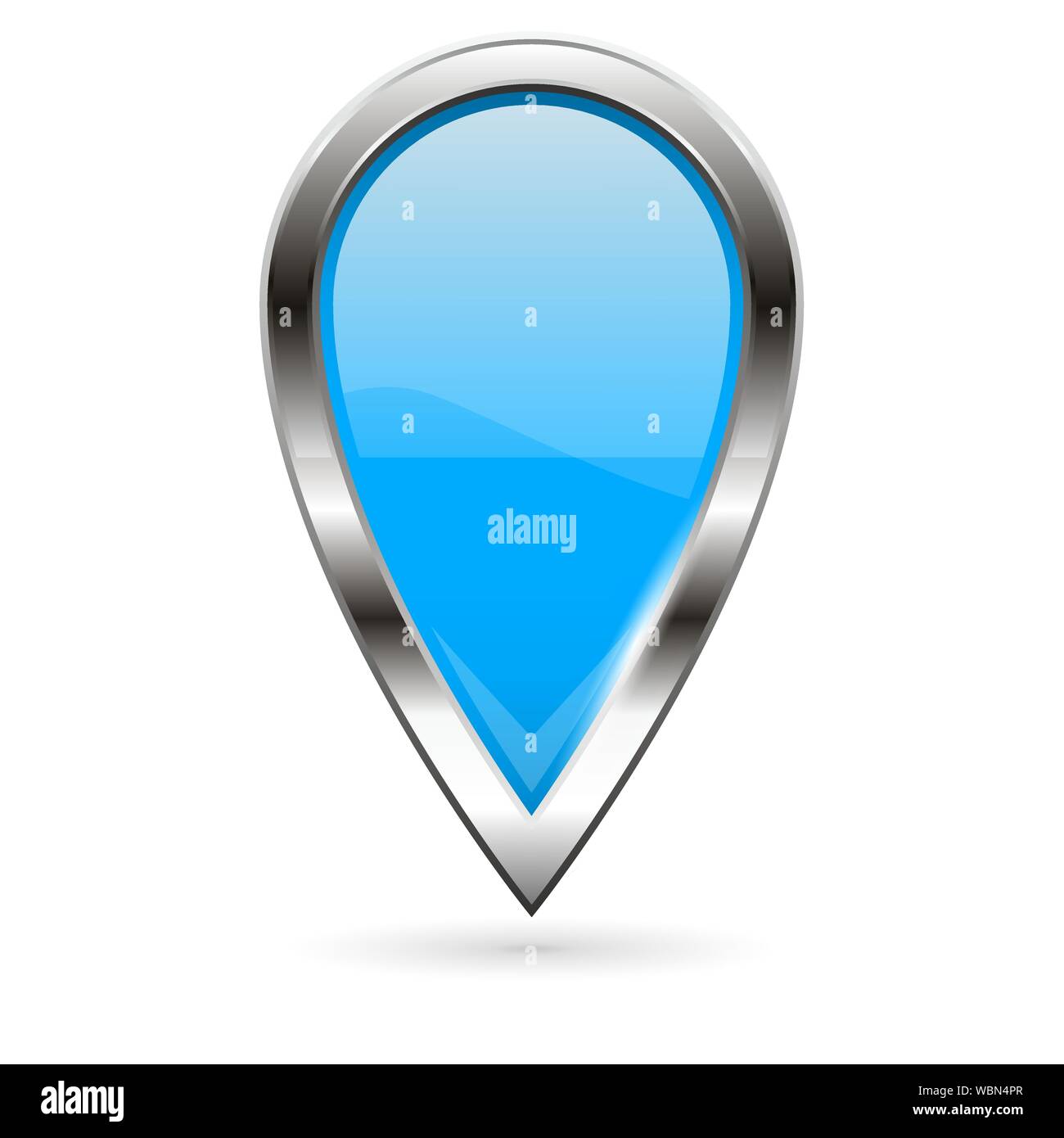 Blue 3d icon. Drop shape pin Stock Vector Image & Art - Alamy