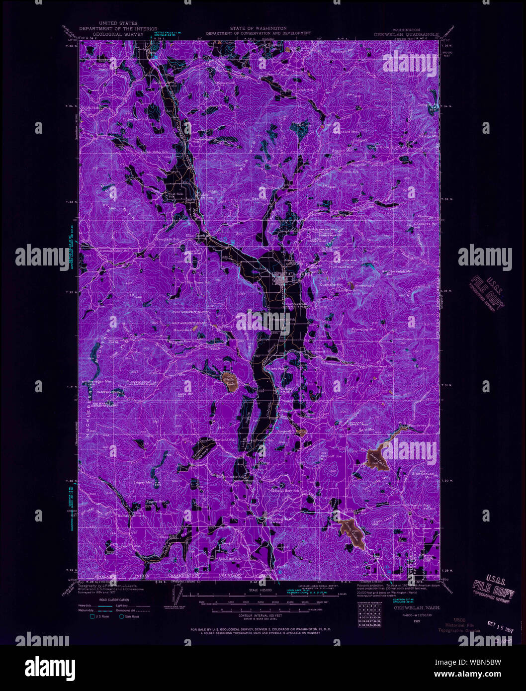 Chewelah washington map hi-res stock photography and images - Alamy