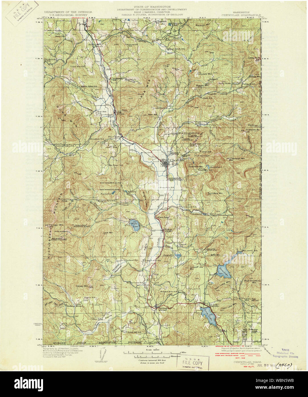 Map of chewelah washington hi-res stock photography and images - Alamy