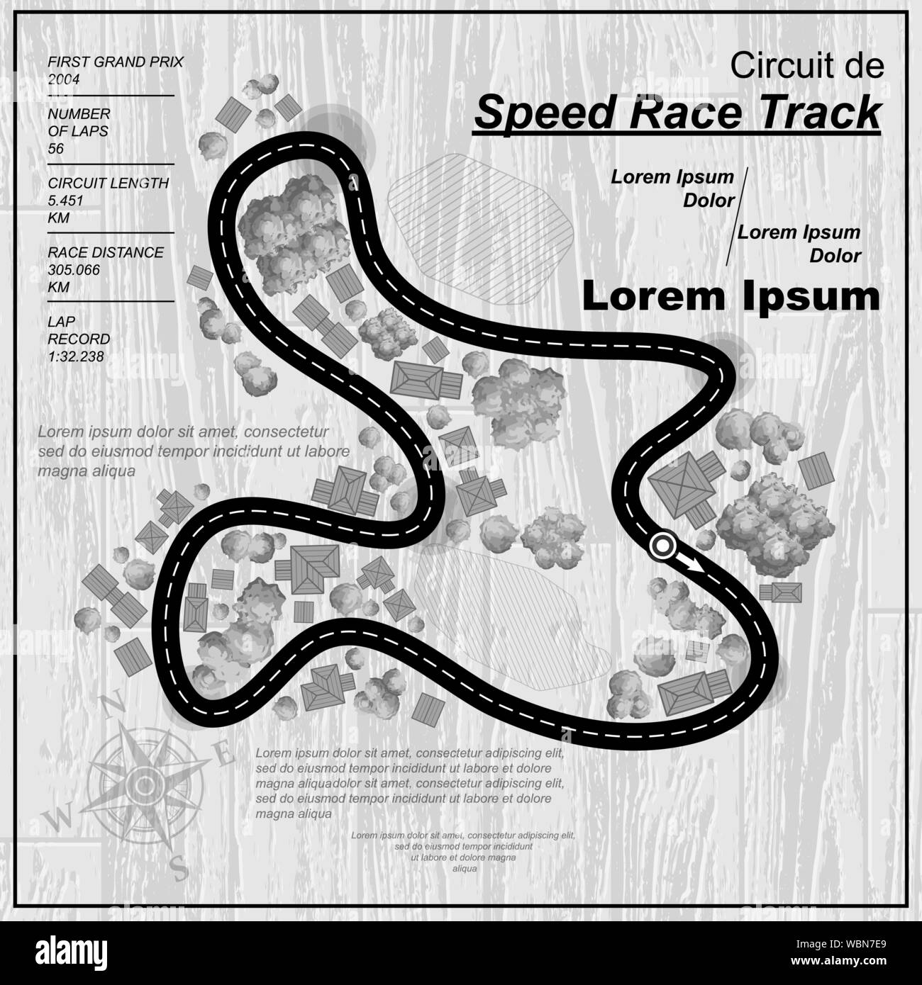 White laminate and parquet background with wooden texture and city map ...