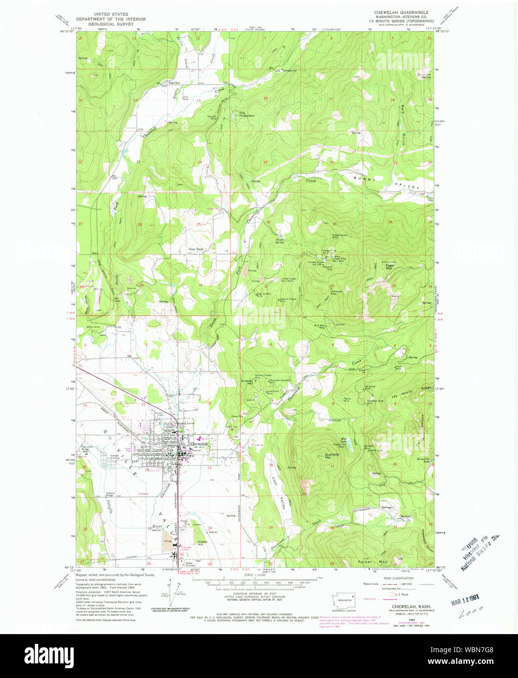 Chewelah washington state map hi-res stock photography and images - Alamy