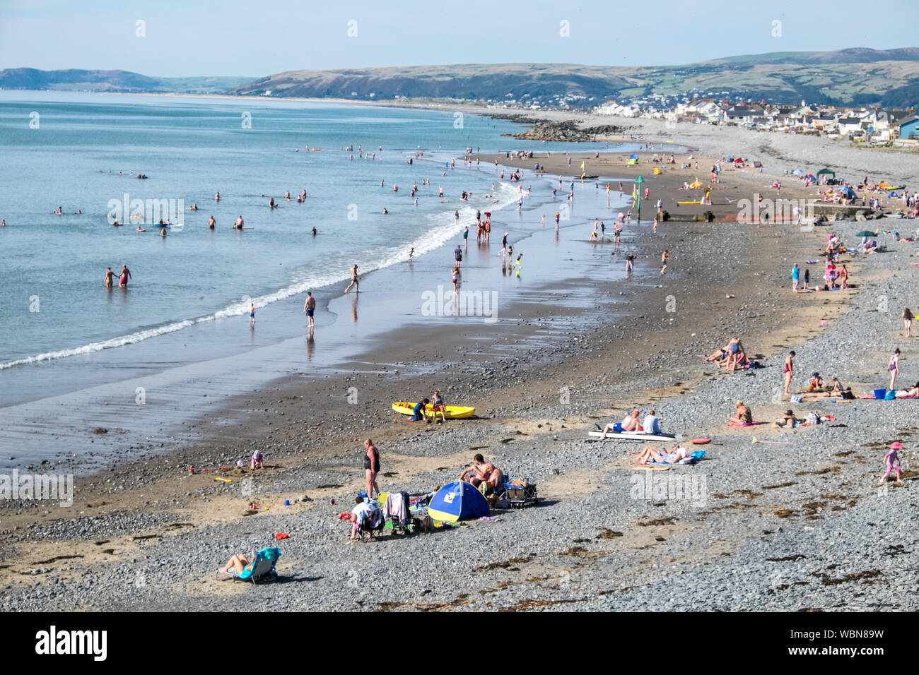 Borth,Beach,Borth Beach,village,holiday,seaside,resort,north,of ...