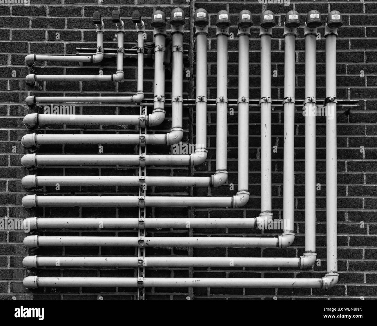 Connection Of Pipes Black and White Stock Photos & Images - Alamy