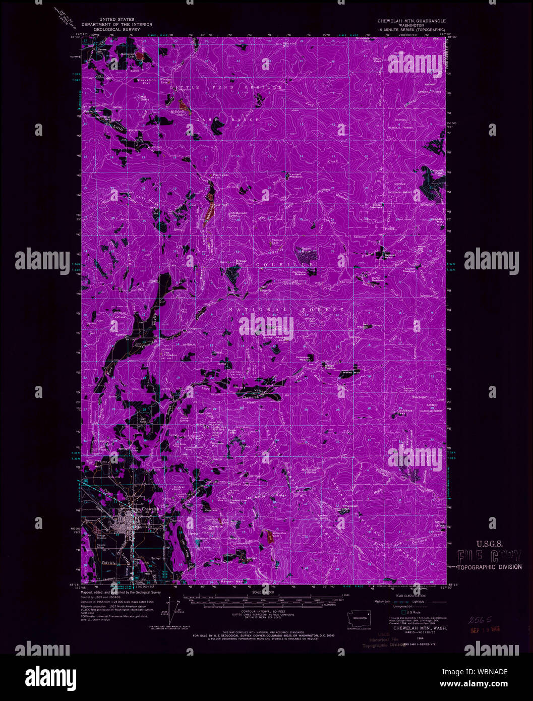 Map of chewelah washington hi-res stock photography and images - Alamy