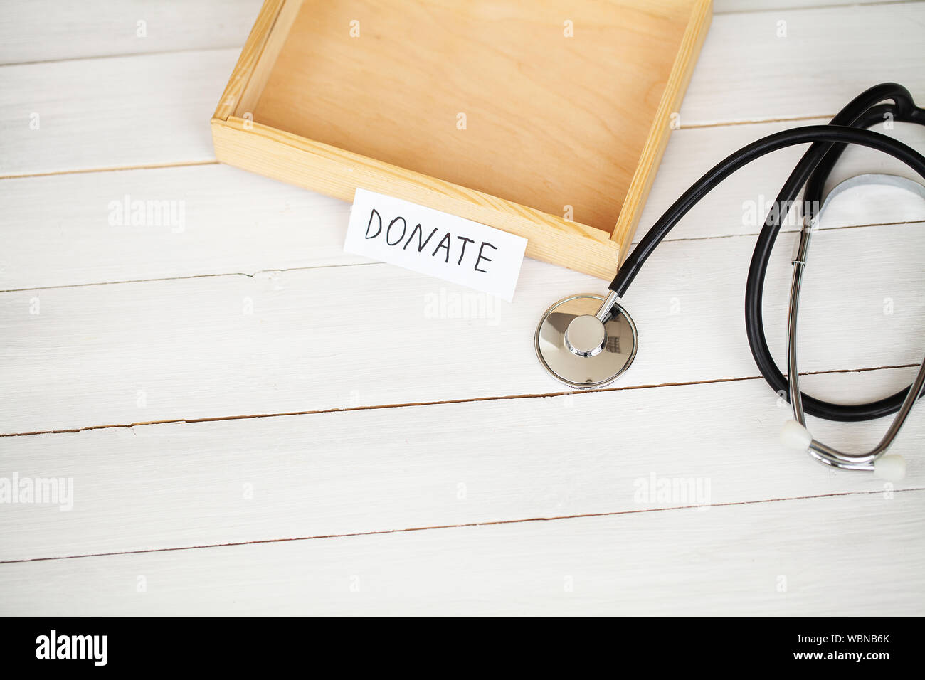 Donations and Charity. Donation Concept. A Donation Box on the White ...