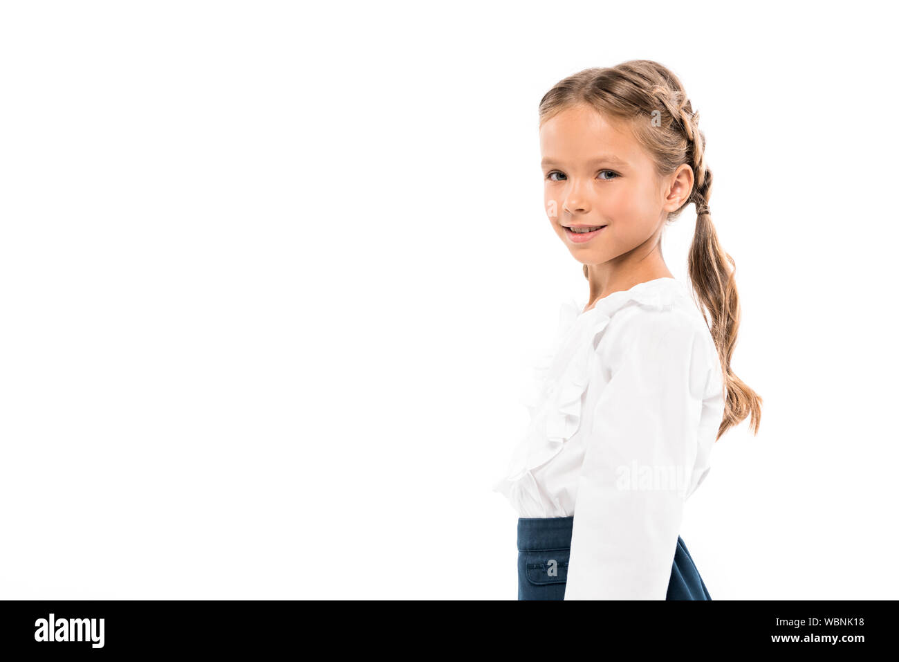 Happy kid girl wear Cut Out Stock Images & Pictures - Alamy