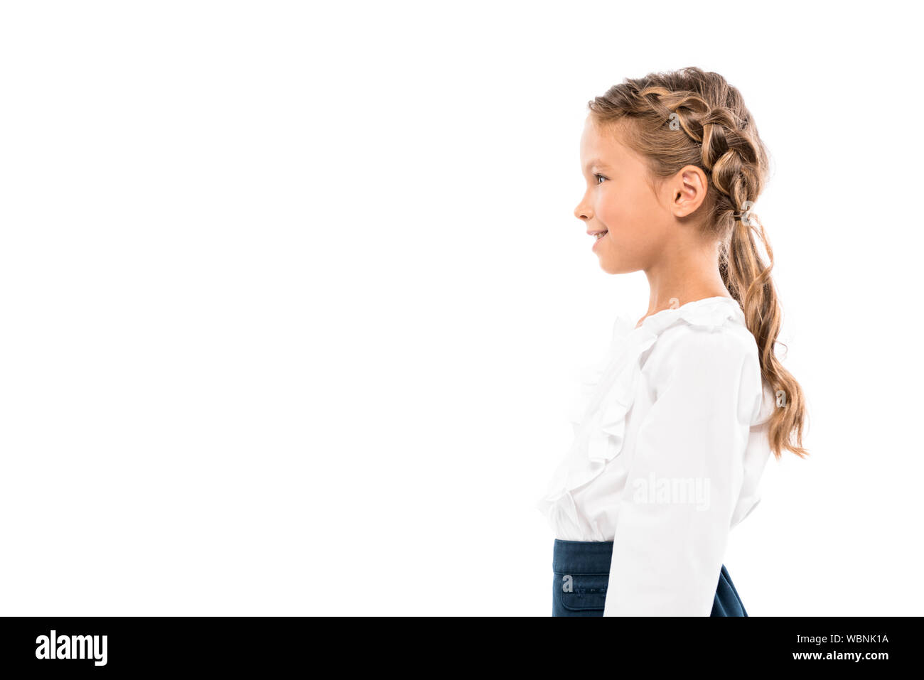 Preteen girl back view isolated Cut Out Stock Images & Pictures - Alamy