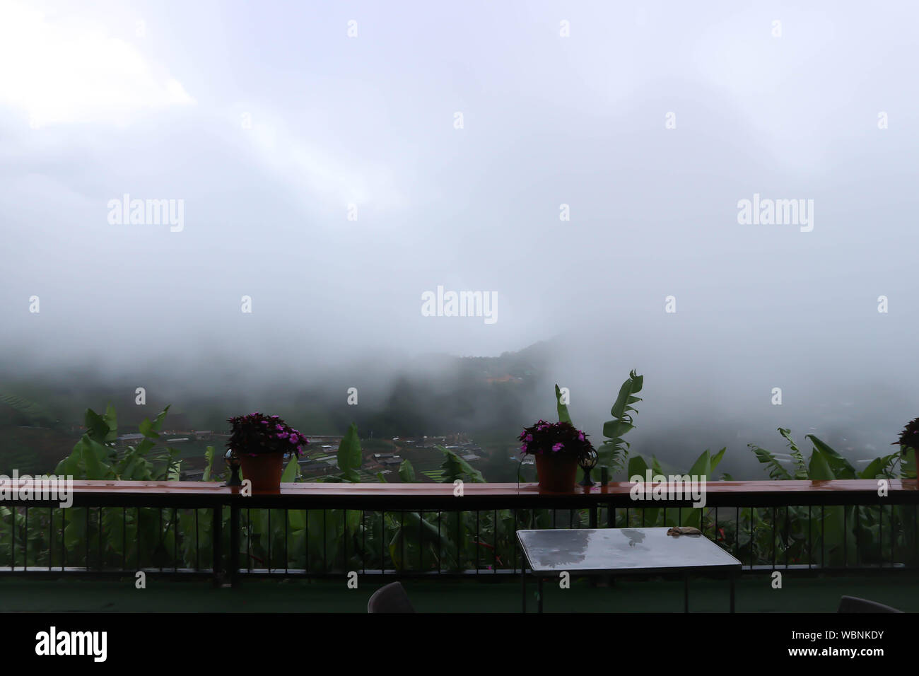 sky ,cloud , fog and mountain background Stock Photo - Alamy