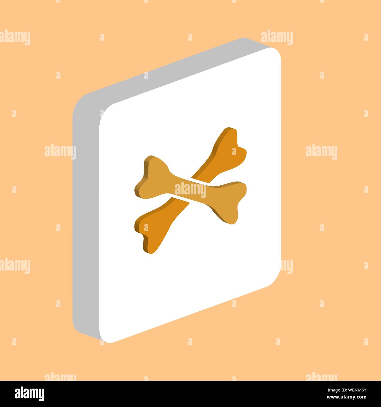 Crossed Bones Simple vector icon. Illustration symbol design template ...