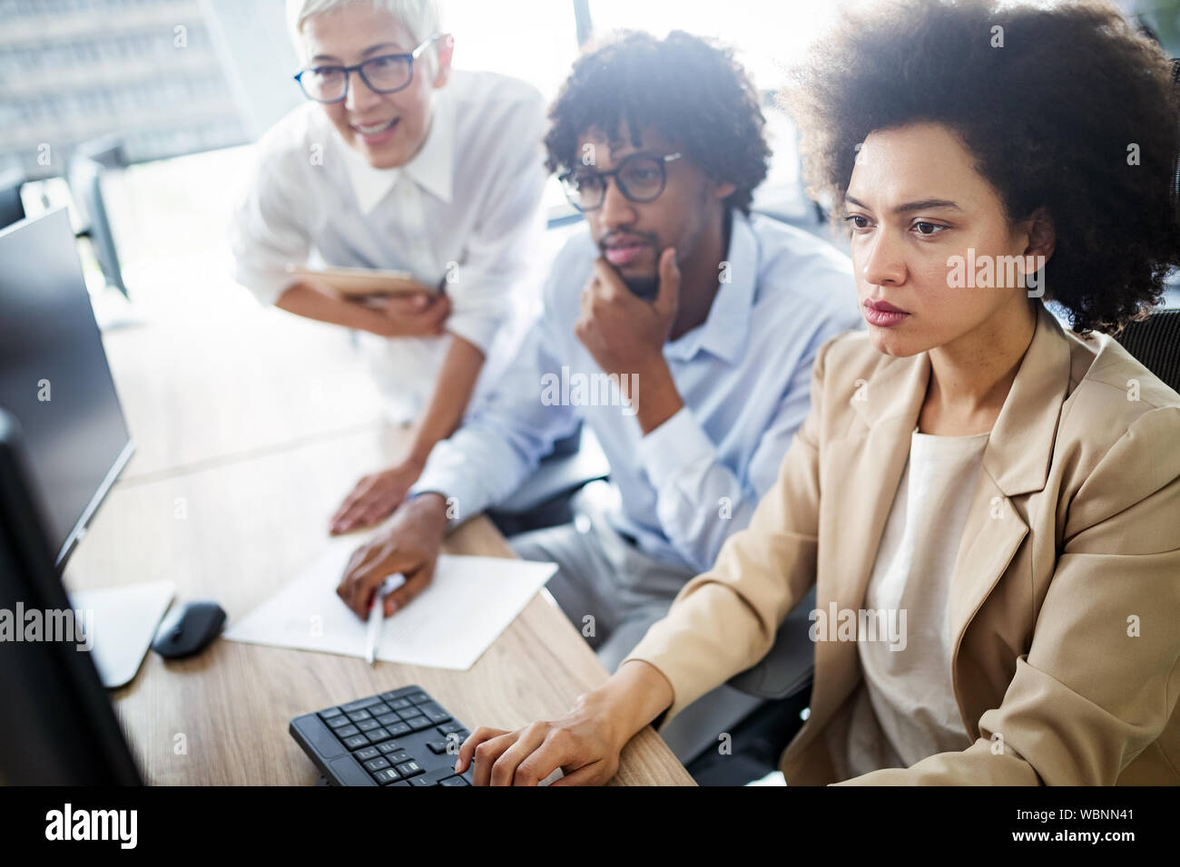 Successful business group of people at work in office Stock Photo - Alamy