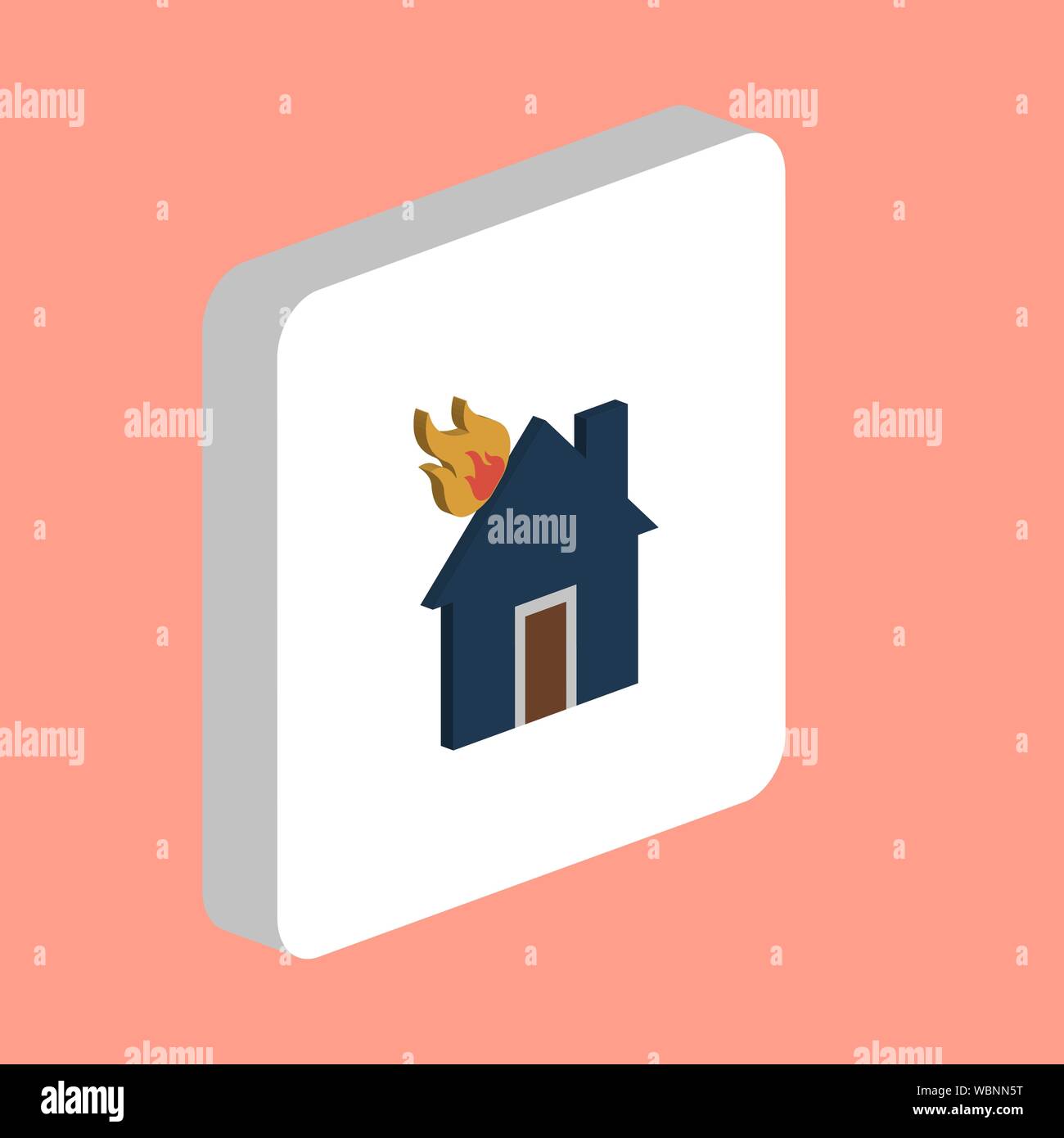 Mobile home on fire Stock Vector Images - Alamy