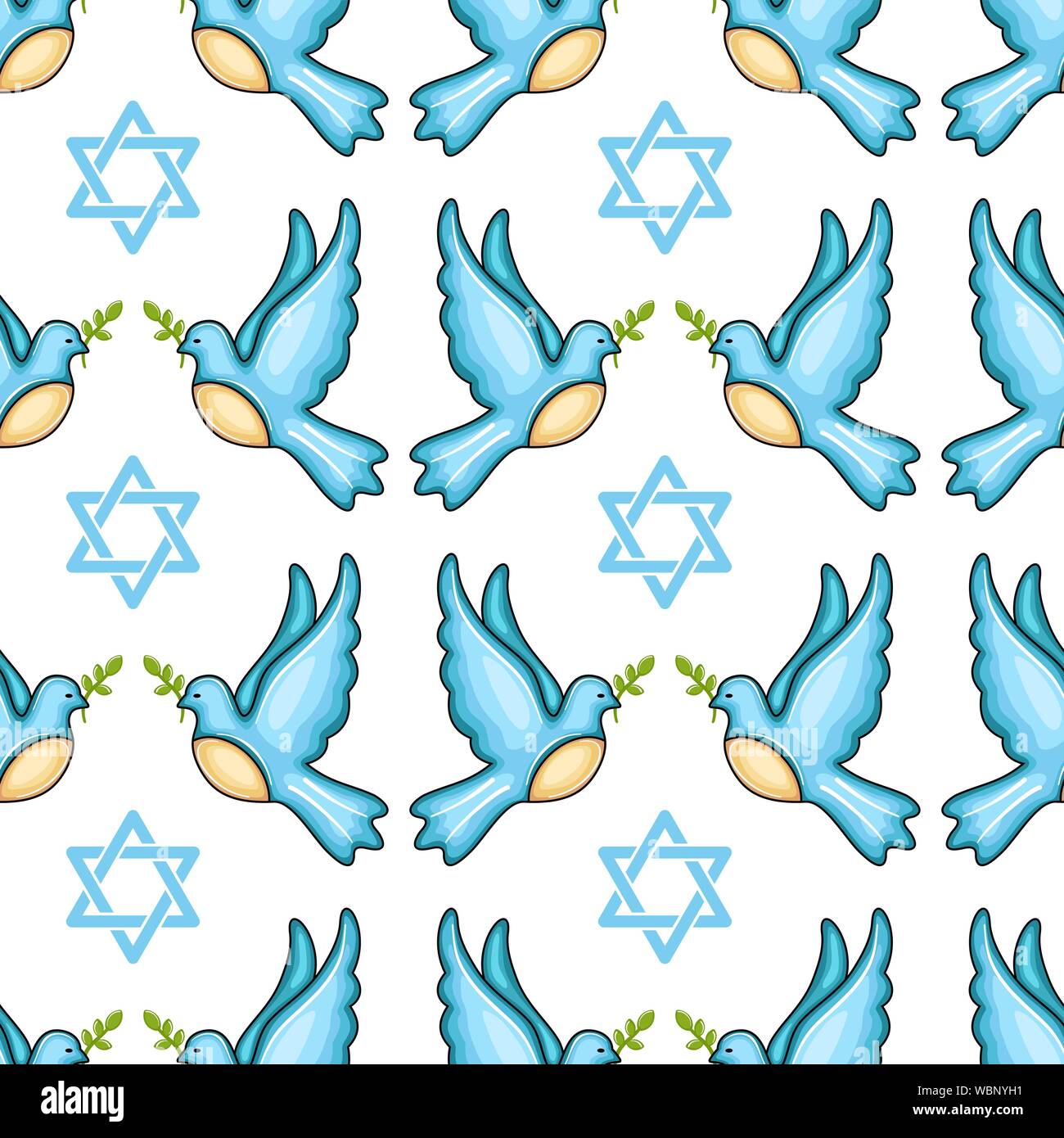 Seamless pattern Rosh Hashanah, Shana Tova or Jewish New year motif can ...