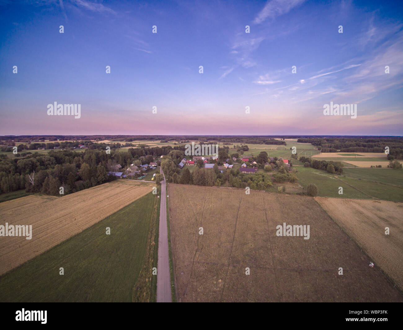 rural landscape, arable fields and meadows seen from the air, photos ...