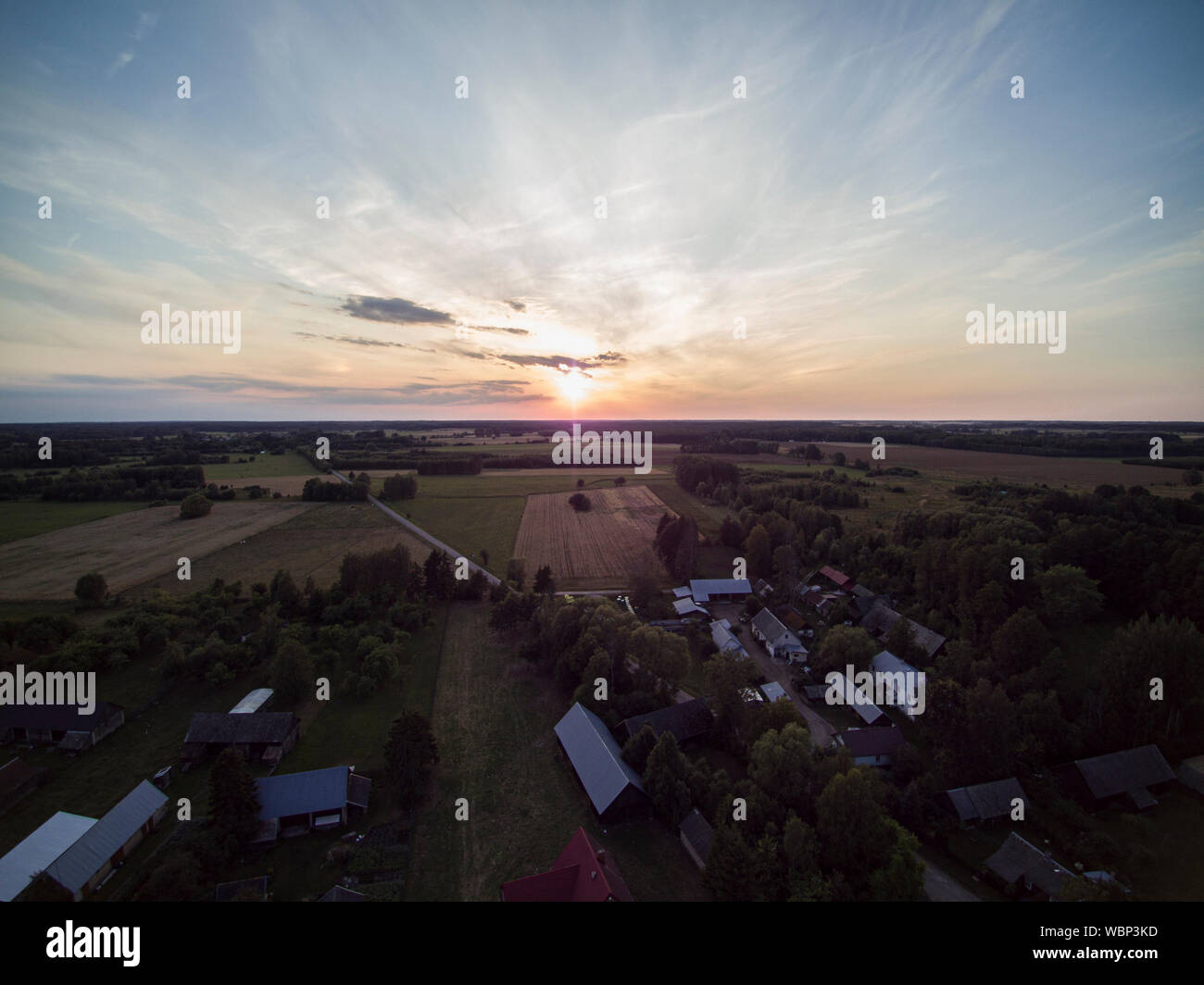 rural landscape, arable fields and meadows seen from the air, photos ...