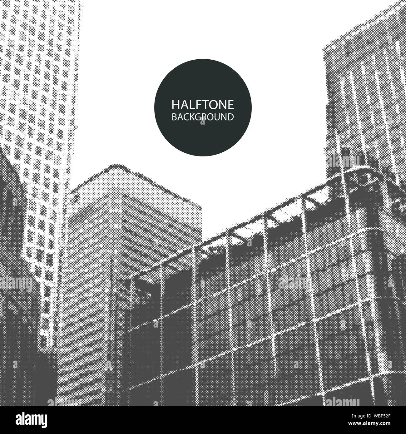 Halftone Background Design - Canary Wharf, Londonr - Template ...