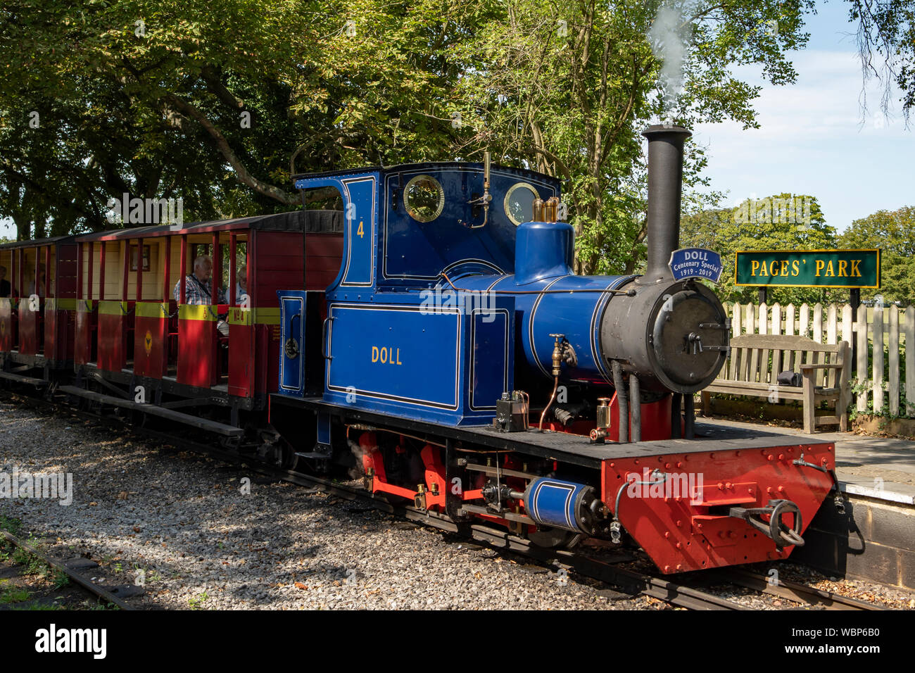 Narrow Gauge Railway Track In Outdoor Park In The Uk Stock