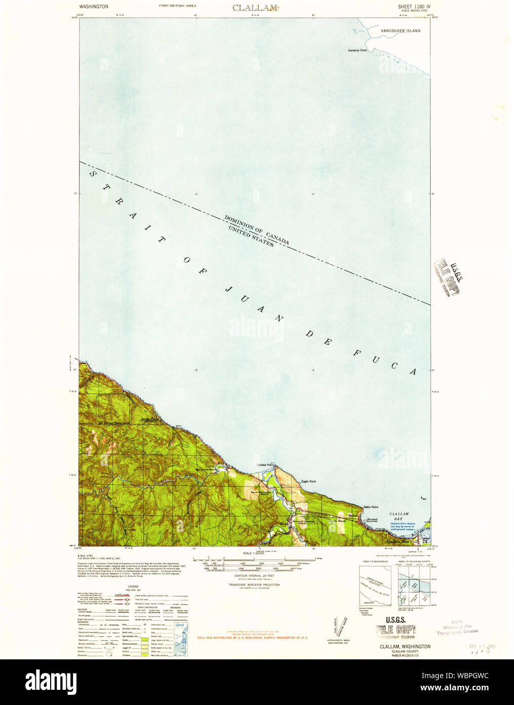 Clallam map hi-res stock photography and images - Alamy