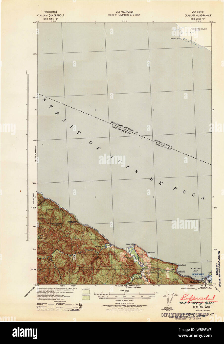 Clallam map hi-res stock photography and images - Alamy