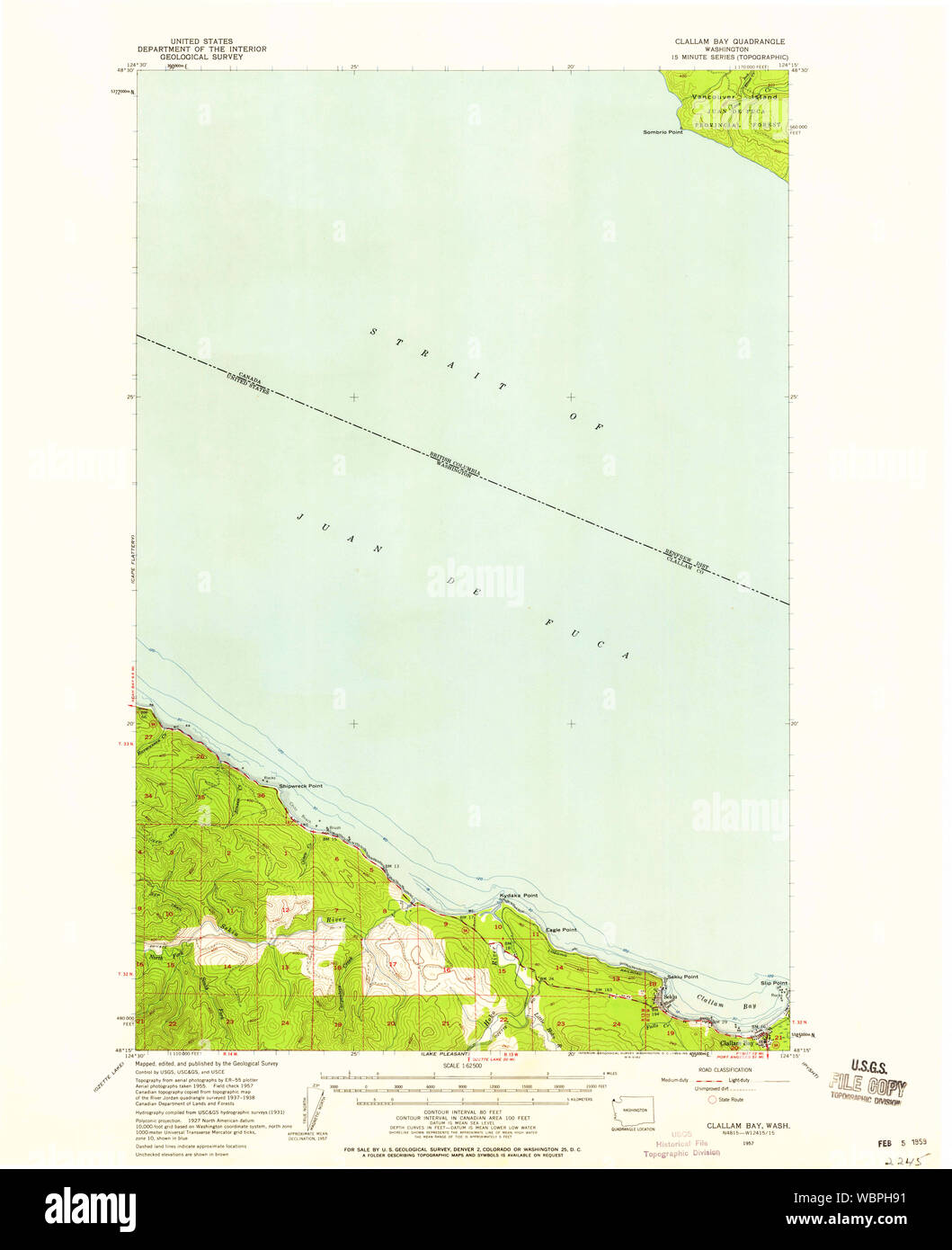 Clallam map Cut Out Stock Images & Pictures - Alamy