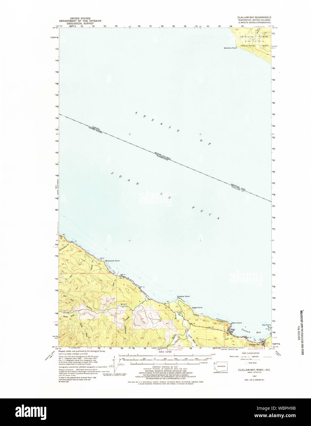 Clallam map hi-res stock photography and images - Alamy