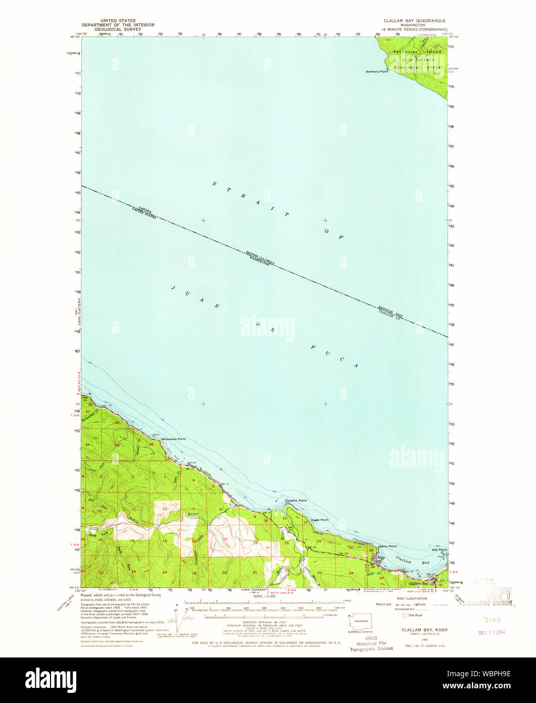 Clallam map hi-res stock photography and images - Alamy