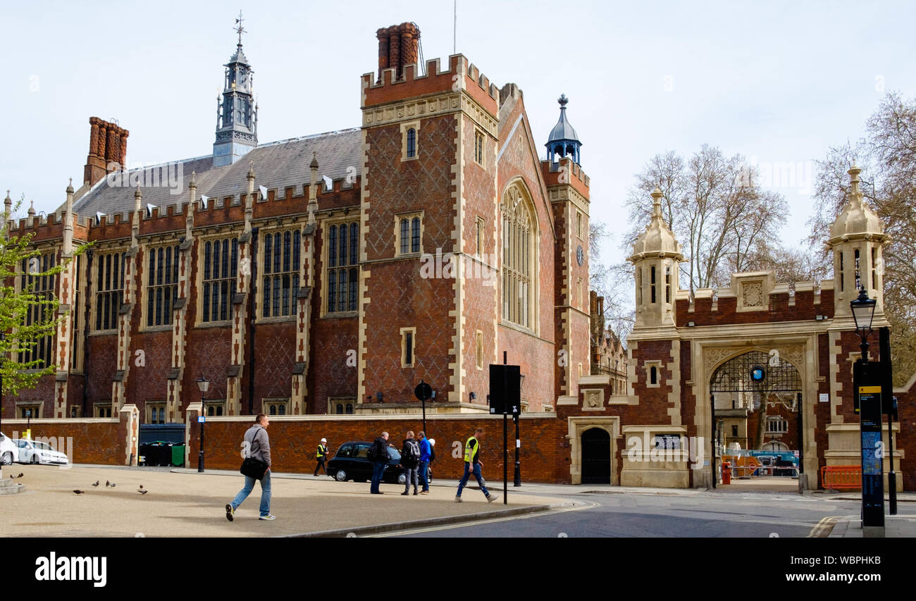 The Great Hall, is a Grade II listed building in Lincoln's Inn society ...