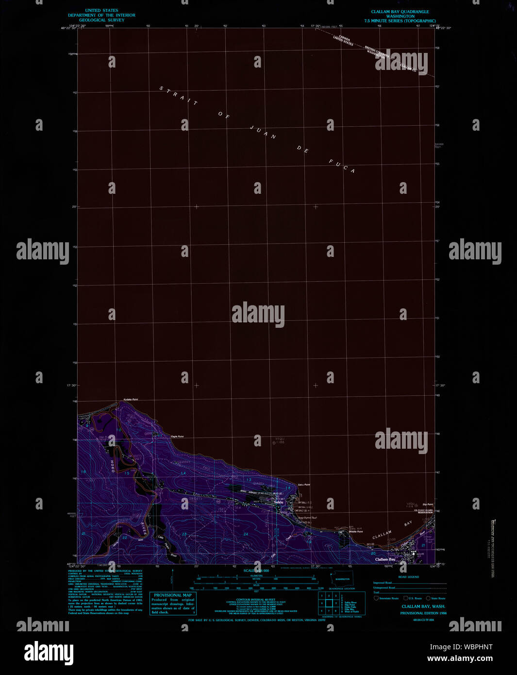 Clallam map hi-res stock photography and images - Alamy