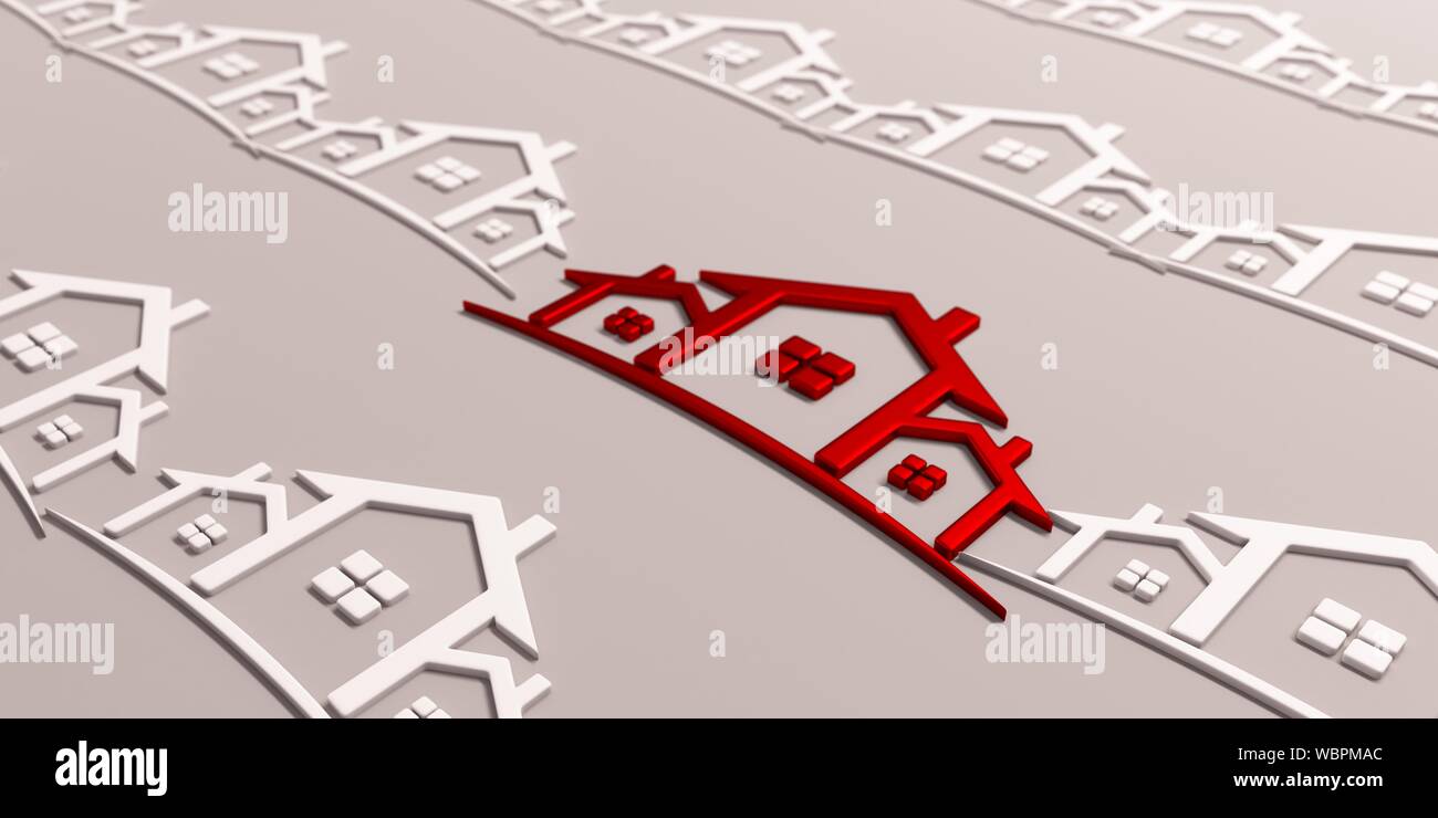 Most important House in the market. Concept . 3D Rendering Illustration ...