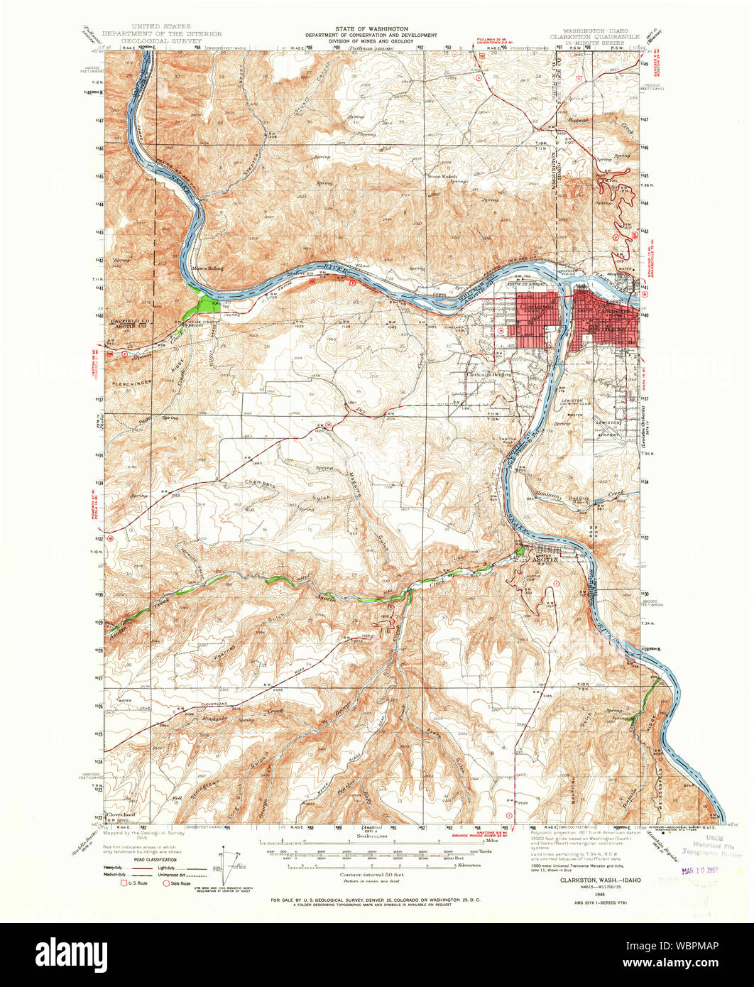 Clarkston washington map hi-res stock photography and images - Alamy