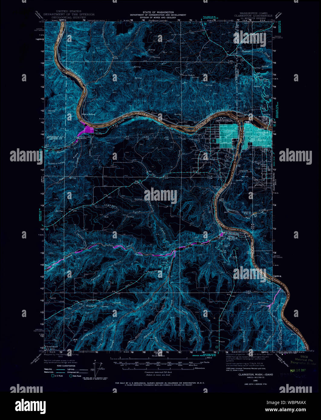 Clarkston washington map hi-res stock photography and images - Alamy