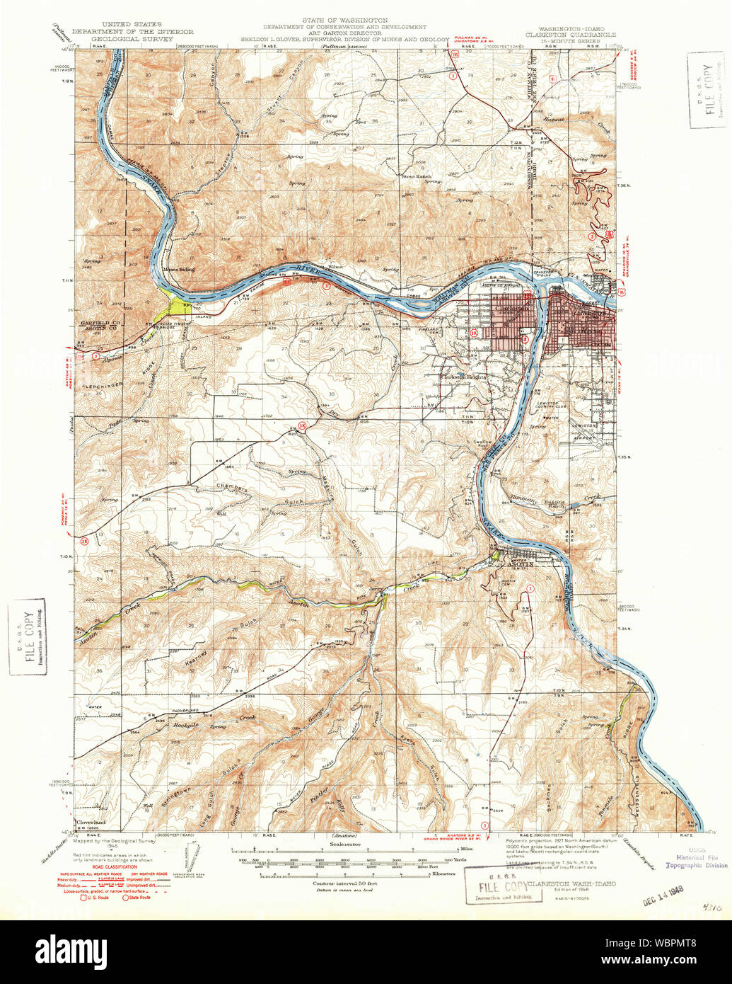 Clarkston washington map hi-res stock photography and images - Alamy