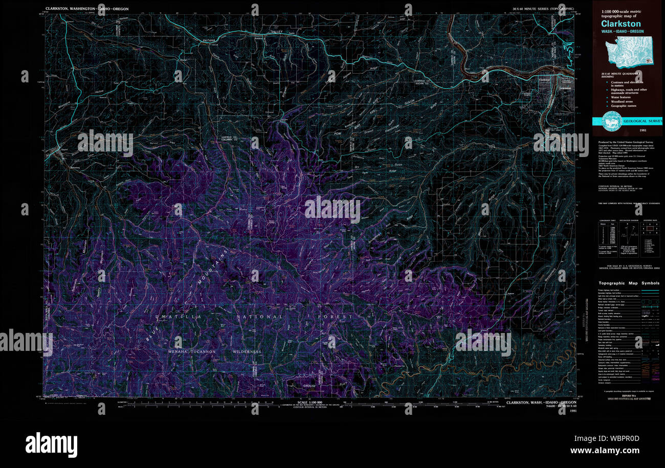 Clarkston washington map hi-res stock photography and images - Alamy