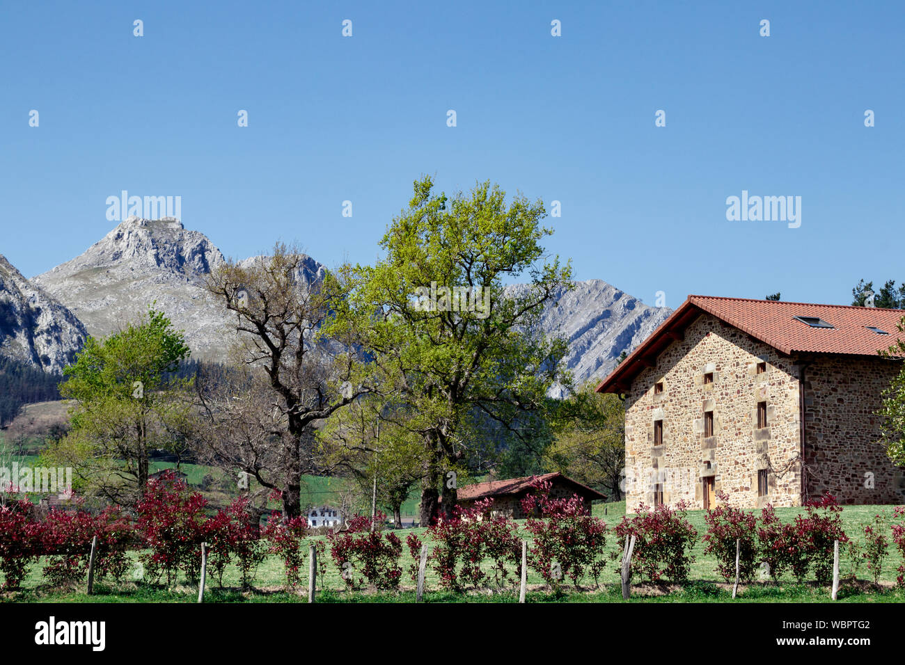 landscape in the basque country Stock Photo - Alamy