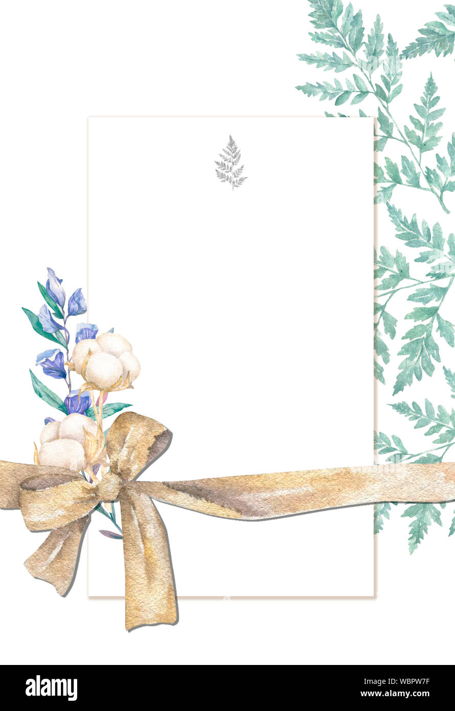 Wedding Invitation, grey ribbon and invite card geometric. Horizontal ...