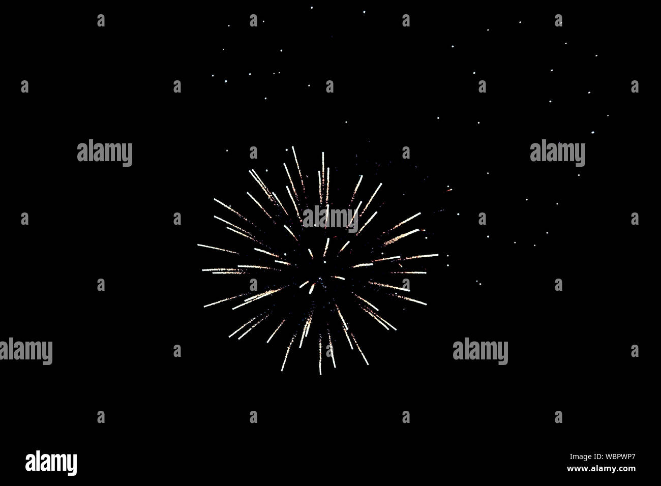 isolated fireworks in the black night sky, background Stock Photo - Alamy