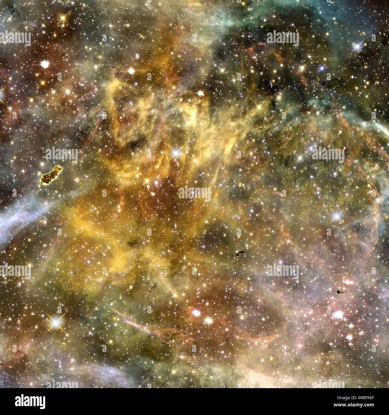 Universe scene with planets, stars and galaxies in outer space ...