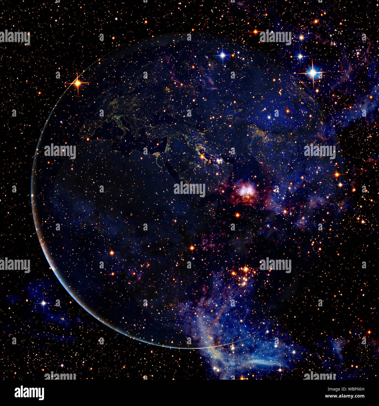 Earth. Space art. Outer space. Elements of this image furnished by NASA ...