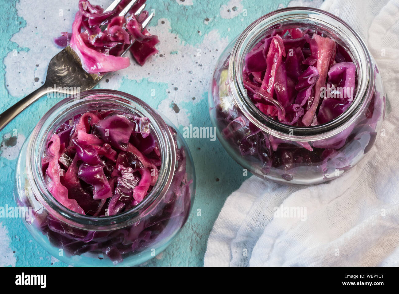 Pickled cabbage in jar hi-res stock photography and images - Alamy