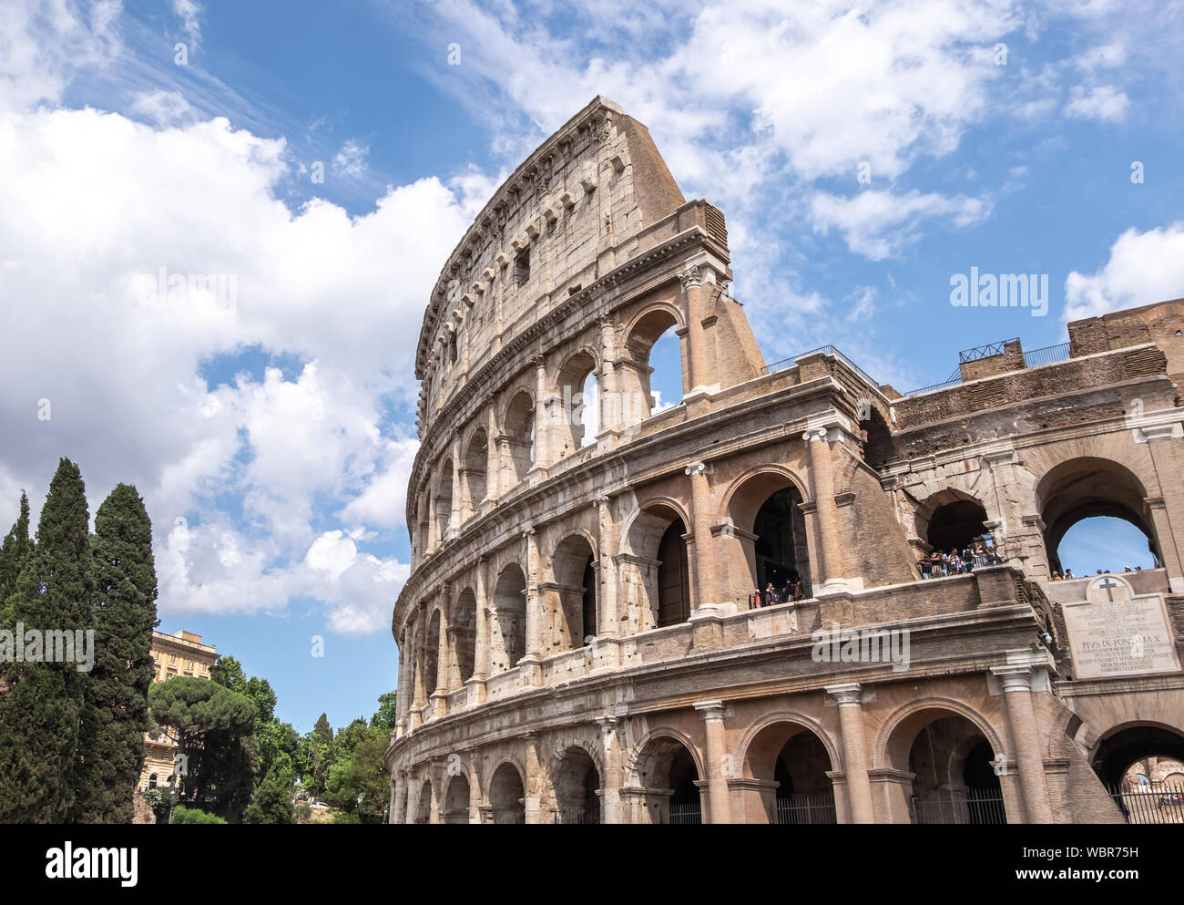 Colosseum in Rome - the largest amphitheatre in the world Stock Photo ...