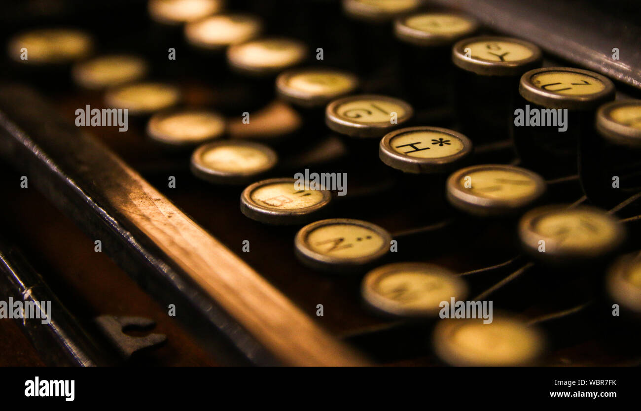 Old Typewriter Keys Stock Photo - Alamy