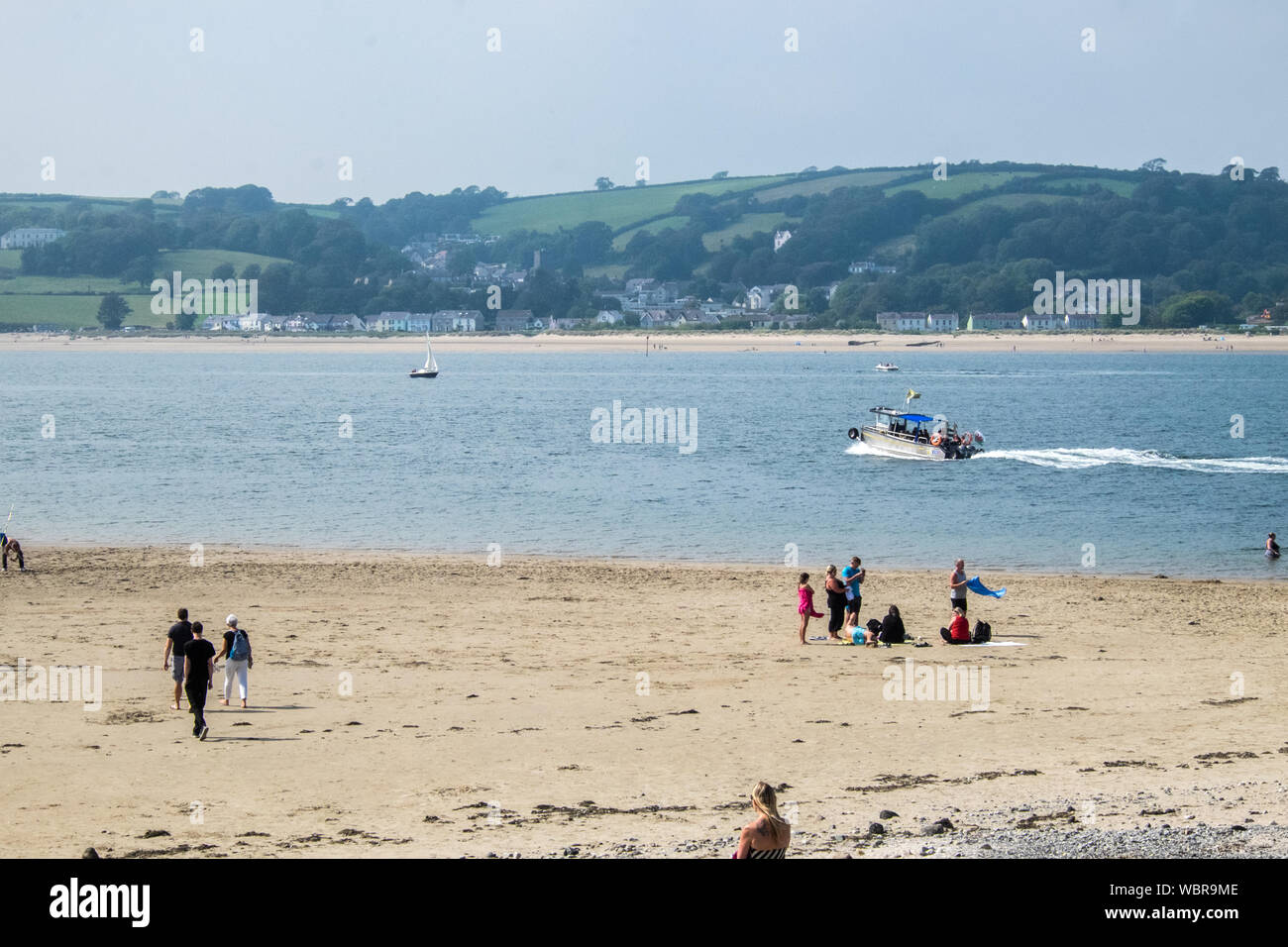 Ferry,now,operating,again,here, at,Ferryside,Towy River,River Tywi ...