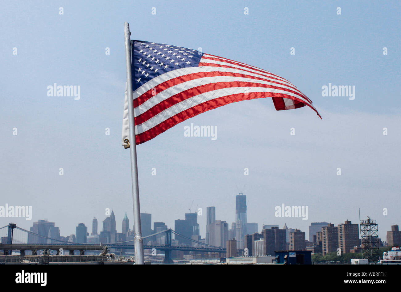 Buildings american flag hi-res stock photography and images - Alamy