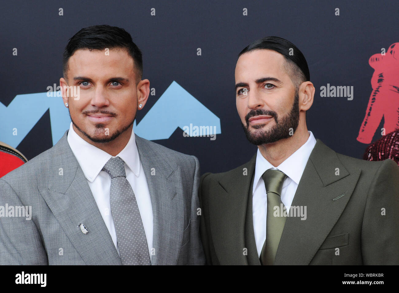 Newark, USA. 26th Aug, 2019. (L-R) Charly Defrancesco and Marc Jacobs ...