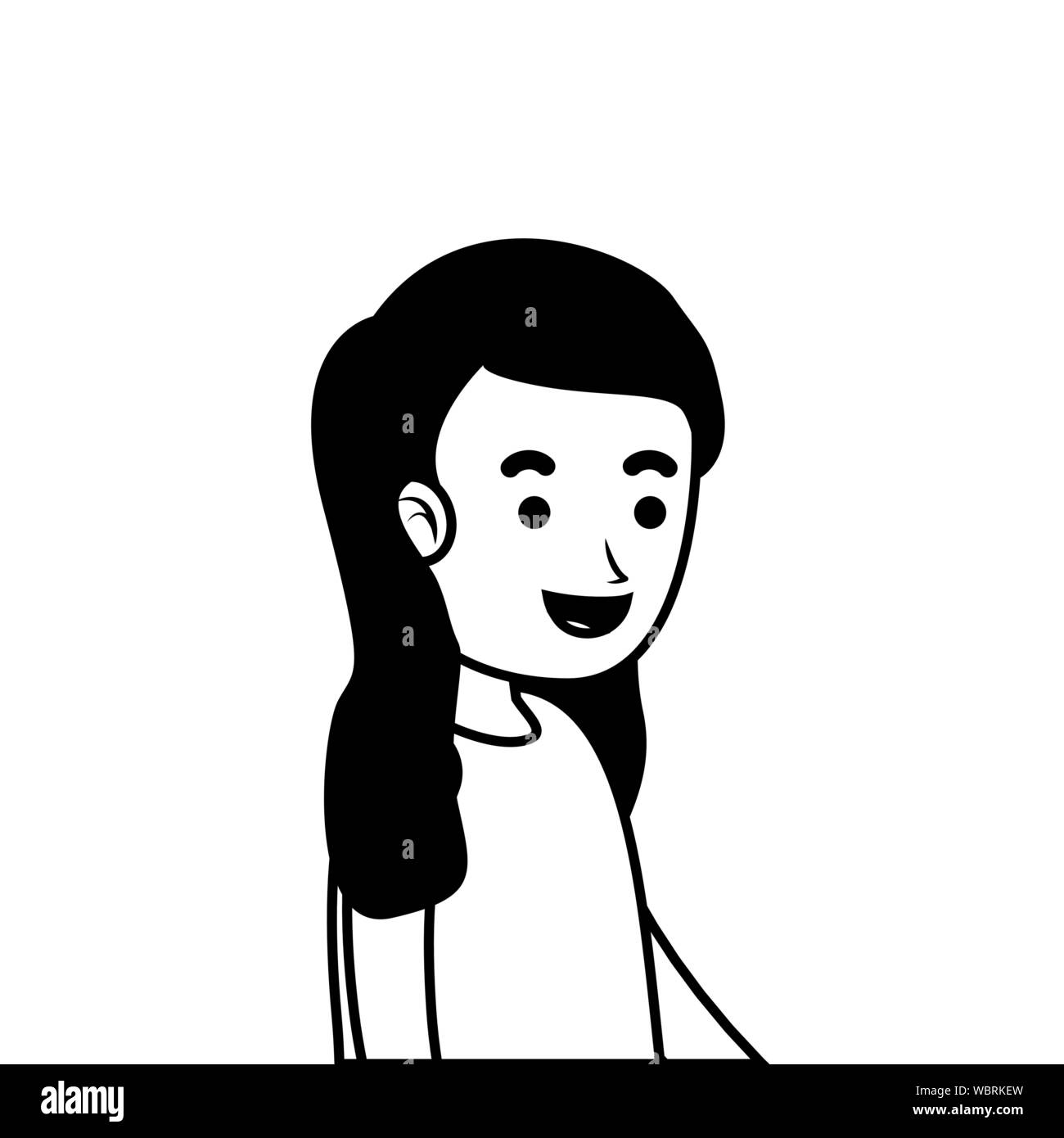 Isolated girl cartoon design Stock Vector Image & Art - Alamy