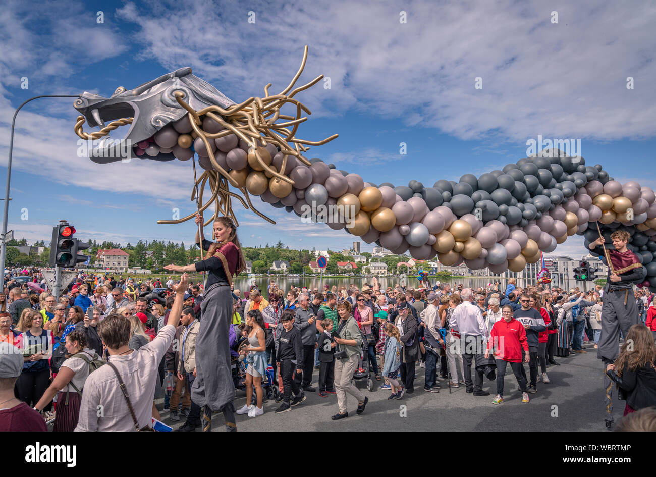 Parade, Iceland's Independence Day, Reykjavik Stock Photo - Alamy